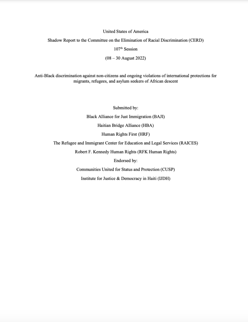 Presenting evidence of racial discrimination to the Committee on the ...